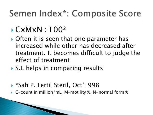 Interpretation of Semen Analysis