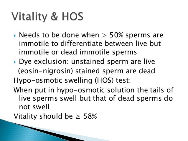 Interpretation of Semen Analysis
