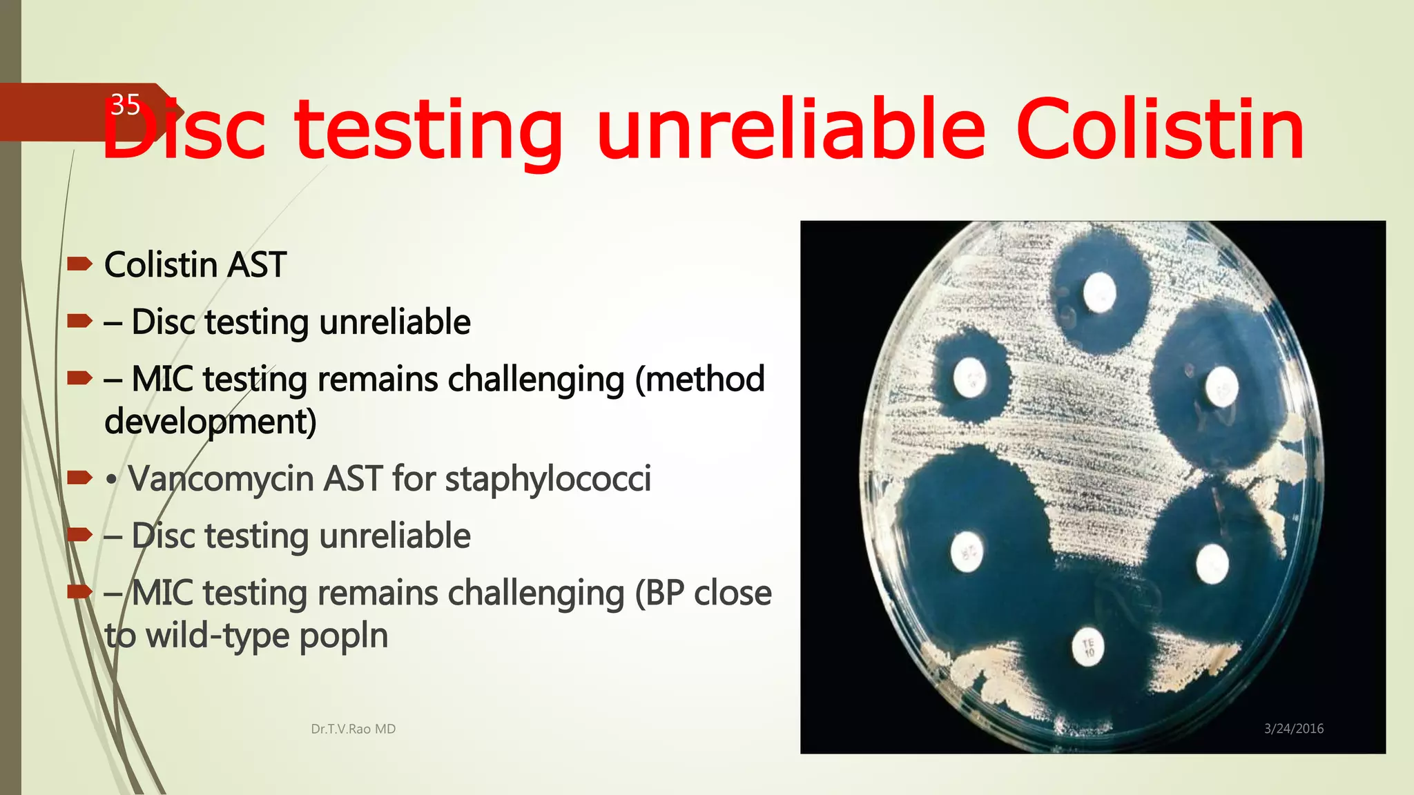 INTERPRETATION OF ANTIBIOGRAMS Trends of Change | PPTX