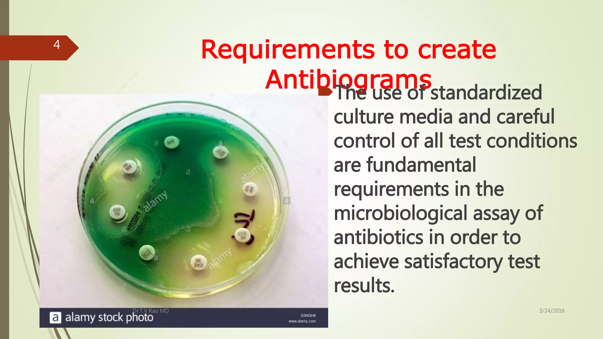 INTERPRETATION OF ANTIBIOGRAMS Trends of Change | PPTX