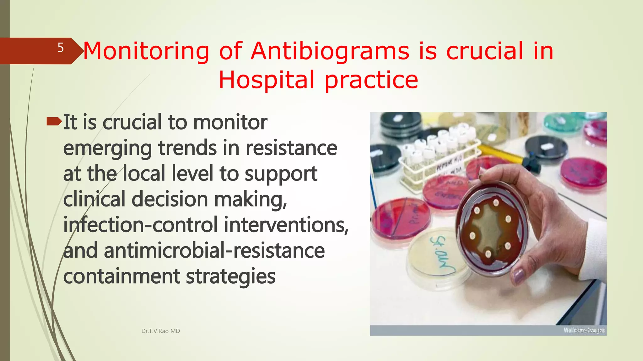 INTERPRETATION OF ANTIBIOGRAMS Trends of Change | PPTX