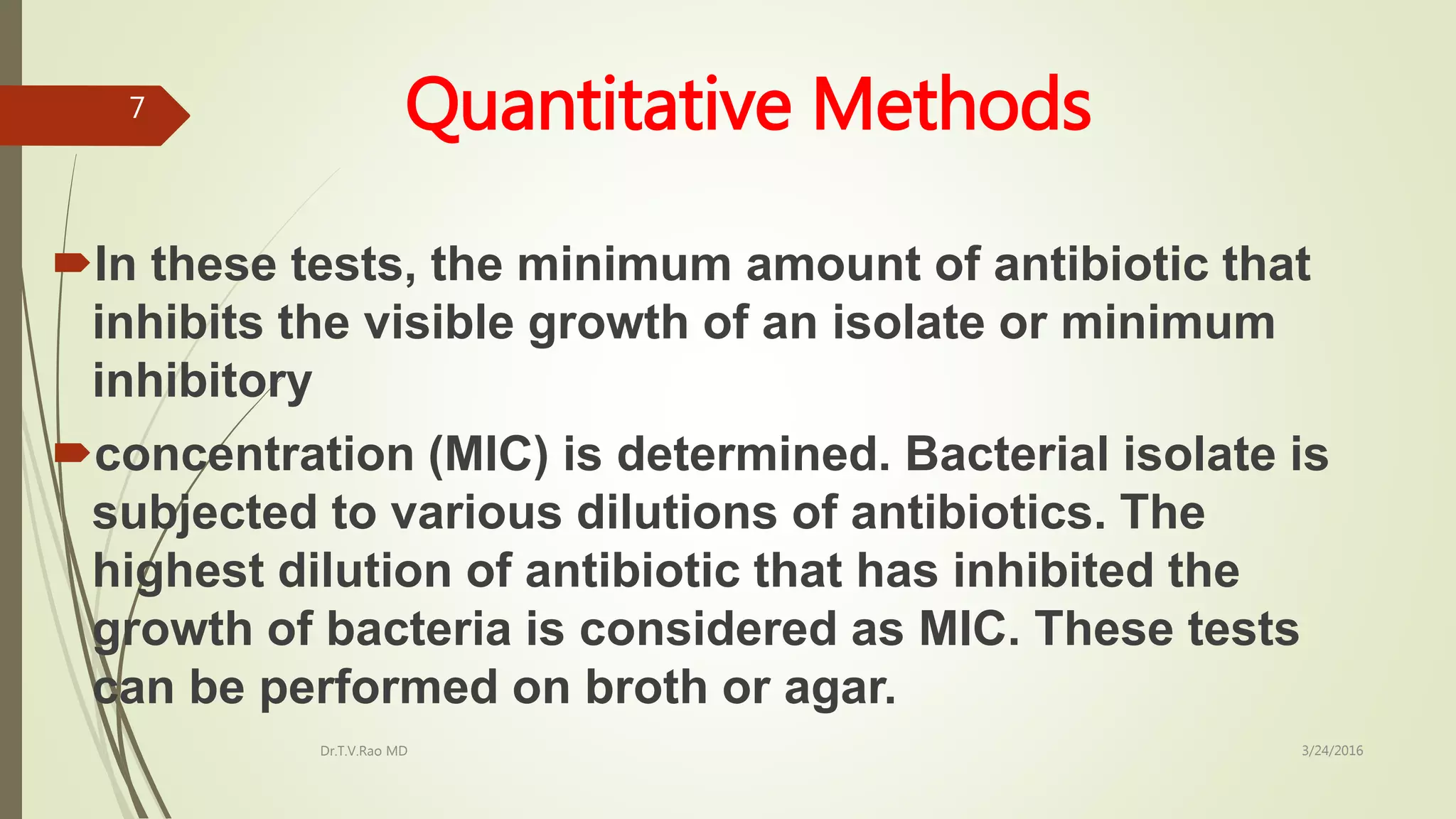 INTERPRETATION OF ANTIBIOGRAMS Trends of Change | PPTX