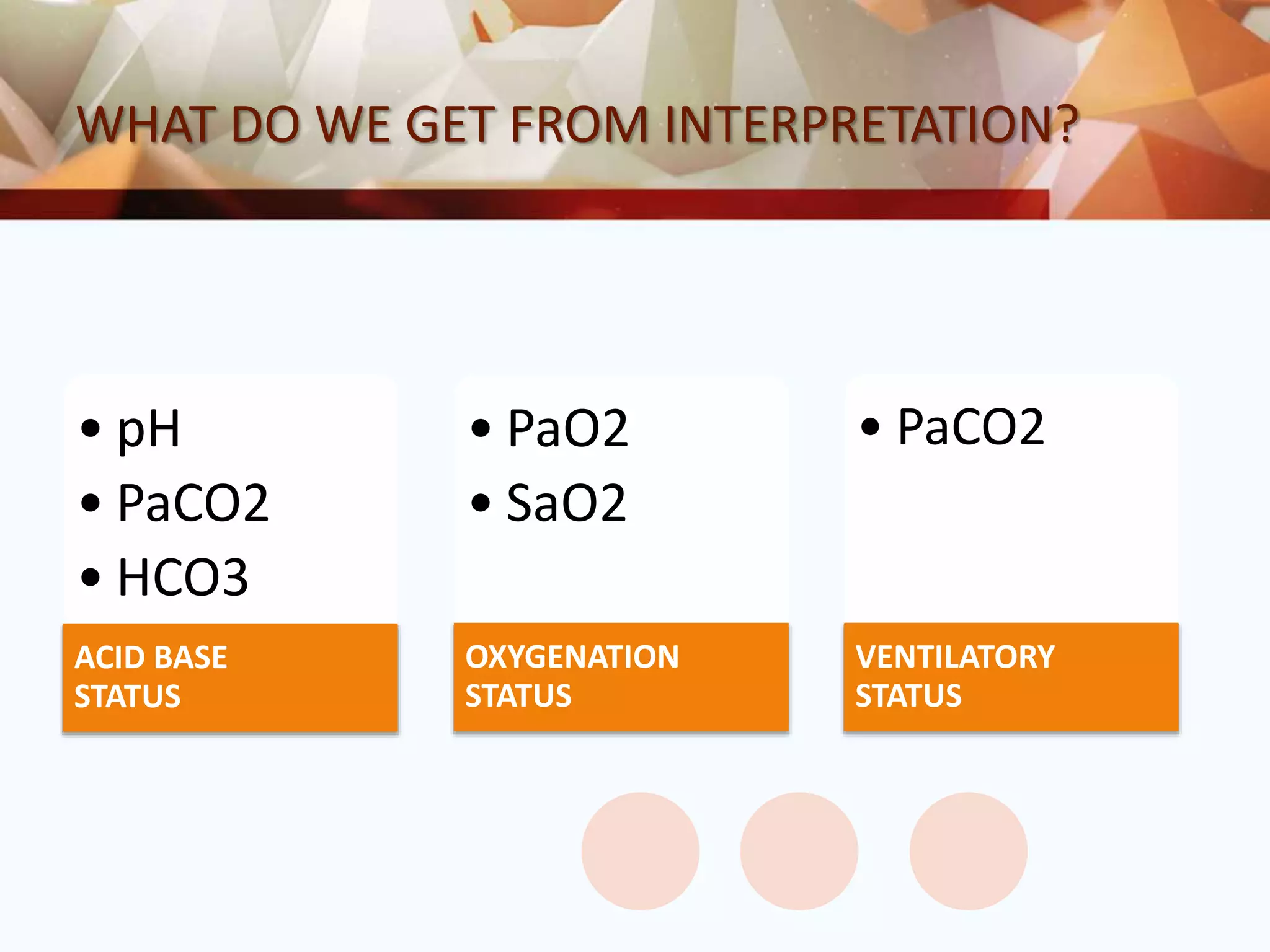 Interpretation of arterial blood gas | PPTX