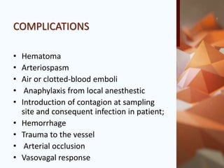 Interpretation of arterial blood gas | PPTX