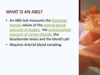 Interpretation of arterial blood gas | PPTX