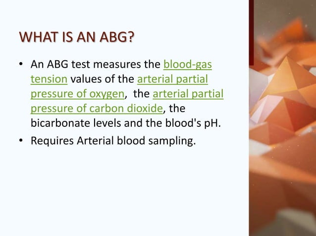 Interpretation of arterial blood gas | PPT