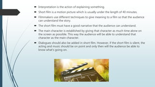 Interpretation of a short film | PPTX