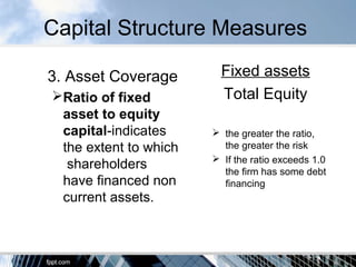 Interpretation of capital structure measures. fm2 | PPT
