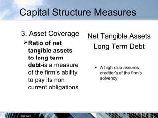 Interpretation of capital structure measures. fm2 | PPT