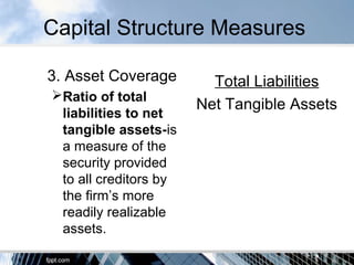 Interpretation of capital structure measures. fm2 | PPT