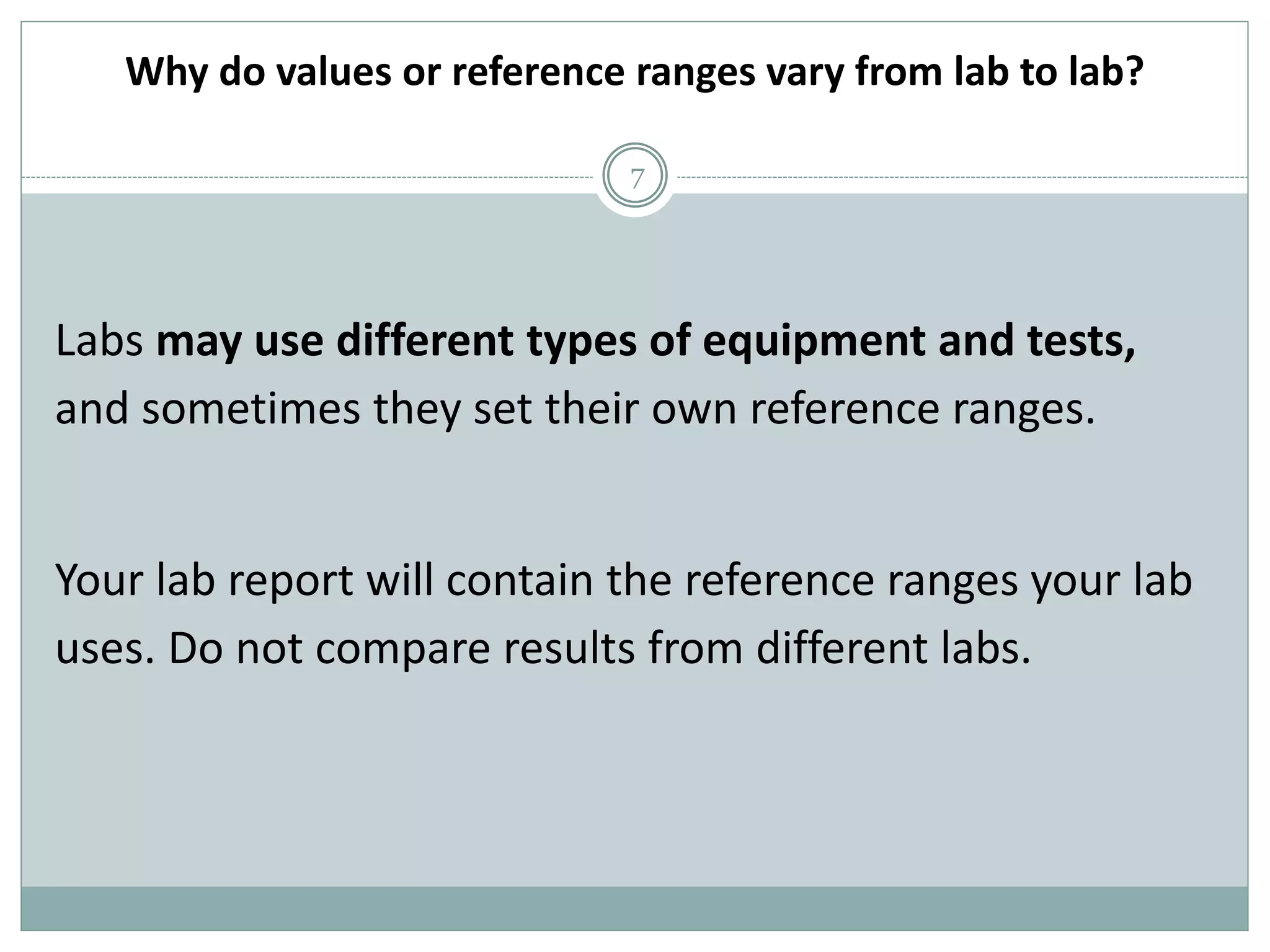 Interpretation of clinical laboratory test | PPTX