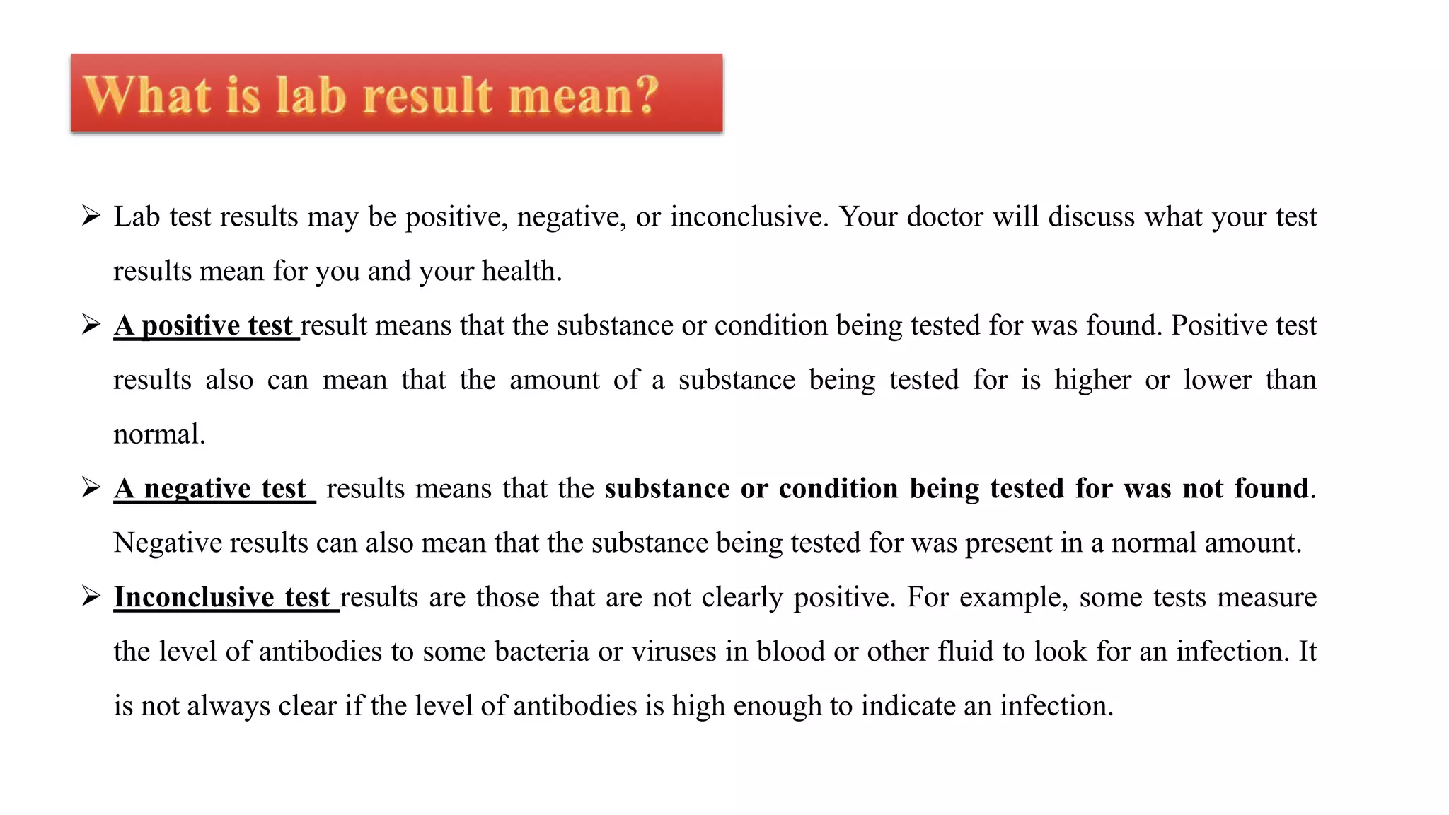 Interpretation of clinical laboratory test | PPTX