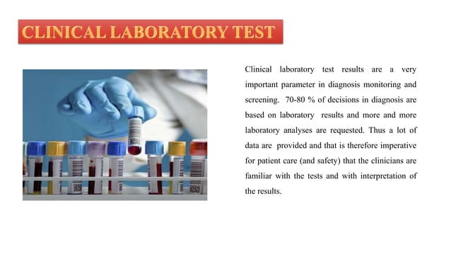 Interpretation of clinical laboratory test | PPTX | Blood Disorders ...