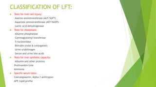 INTERPRETATION OF COMMON BIOCHEMICAL TESTS INCLUDING LFT & RFT.pptx