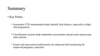 PRINCIPLES OF CARDIOTOCOGRAPHY IN OBSTETRICS AND GYNECOLOGY | PPTX