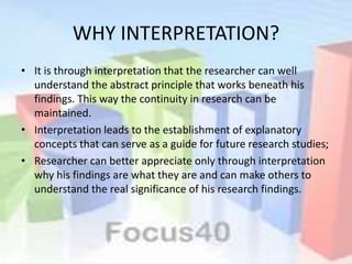 Interpretation of data Research Methodolgy | PPTX
