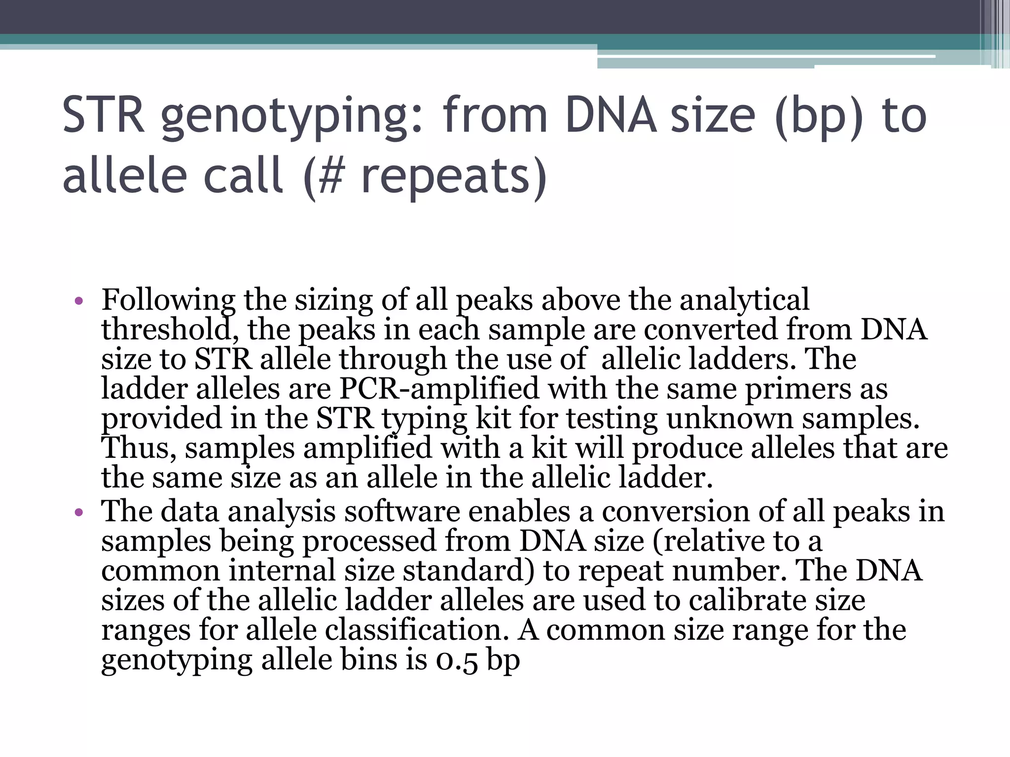 Interpretation of dna typing results and codis | PPTX