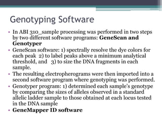 Interpretation of dna typing results and codis | PPTX