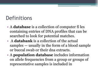 Interpretation of dna typing results and codis | PPTX