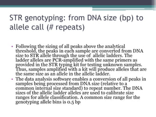 Interpretation of dna typing results and codis | PPTX