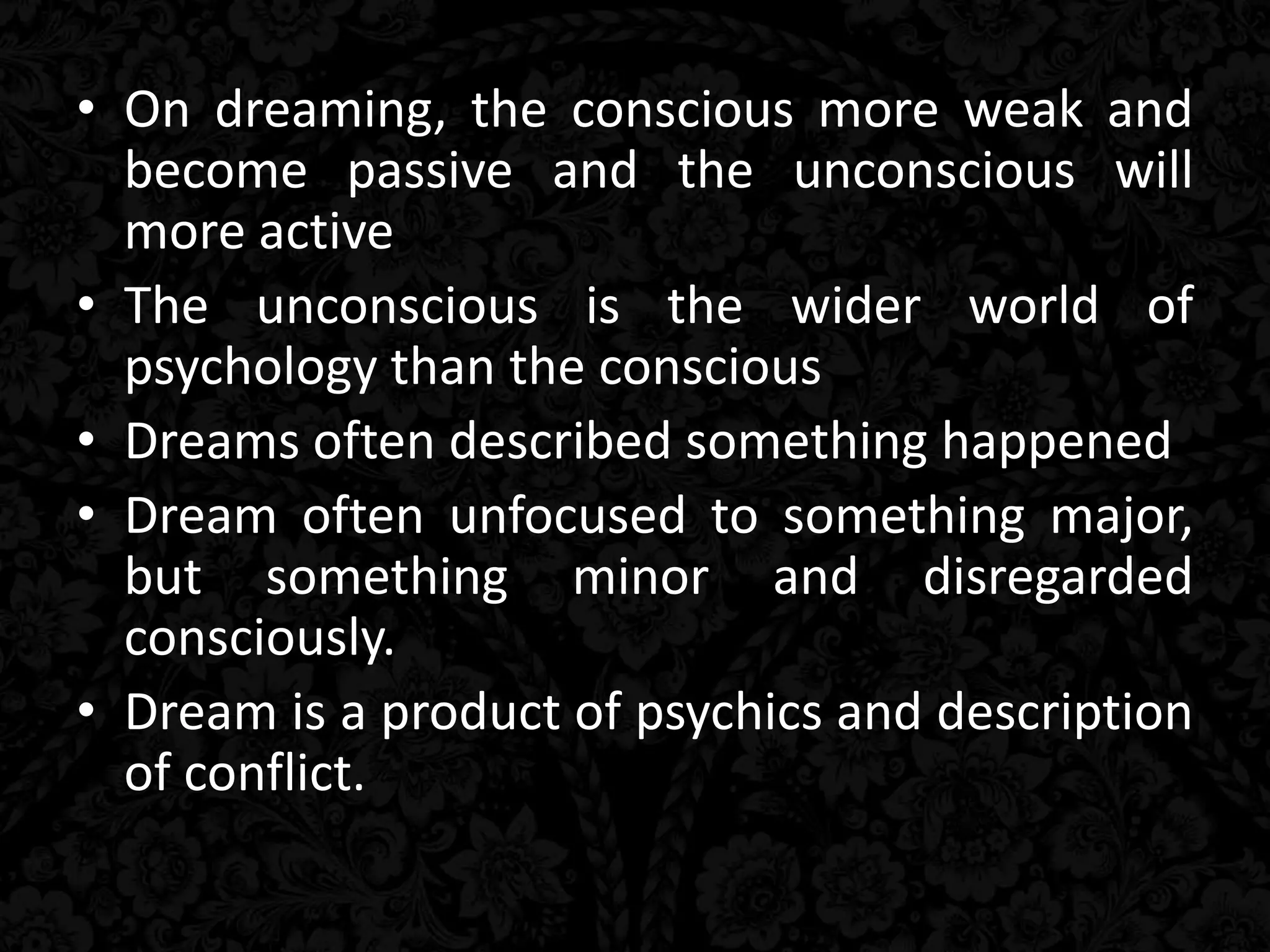 Interpretation of dream by freud in harry’s dream | PPTX