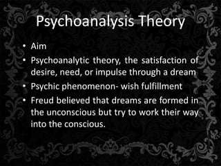 Interpretation of dream by freud in harry’s dream | PPTX | Sleep ...