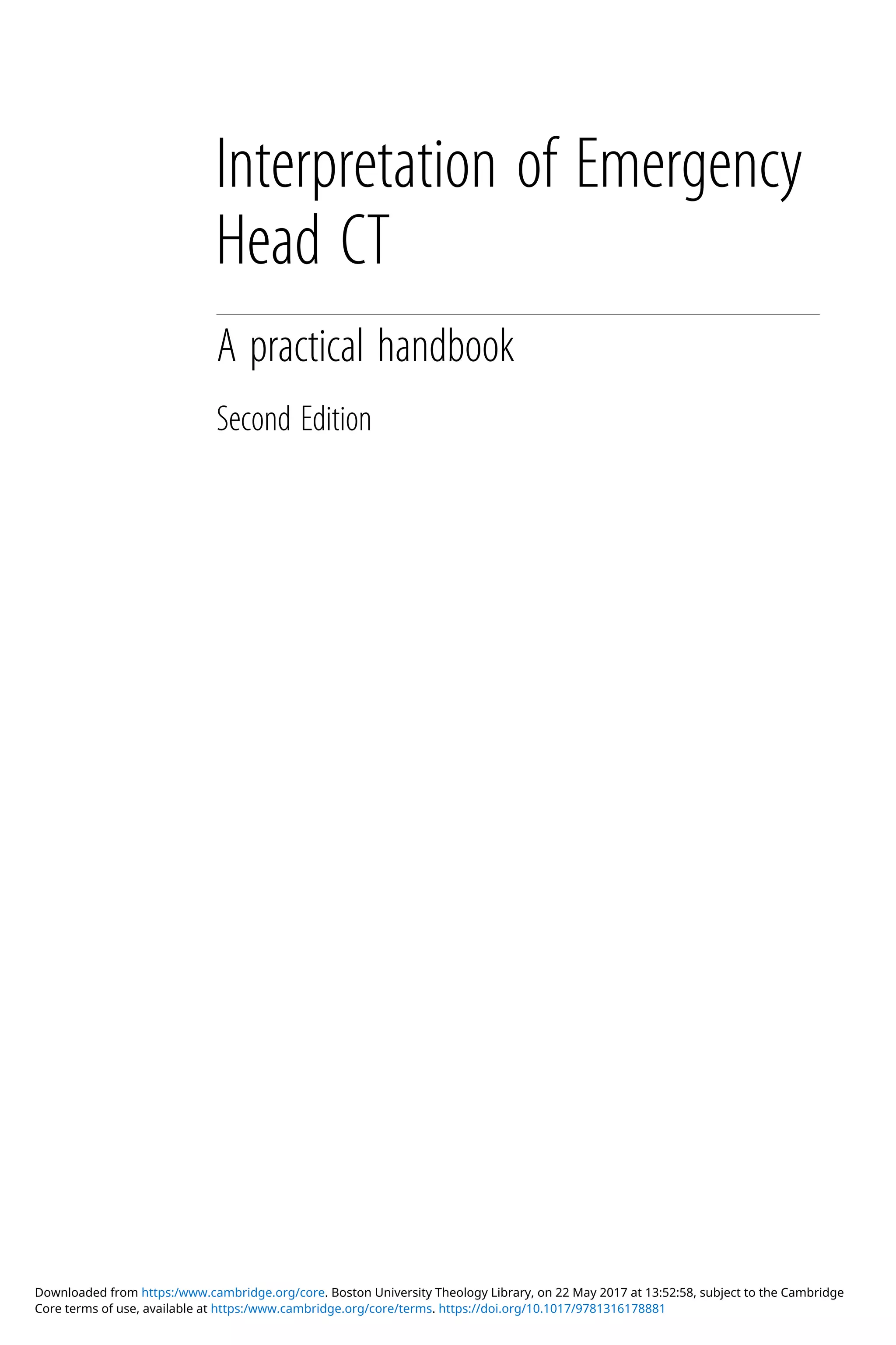Interpretation of emergency head ct | PDF