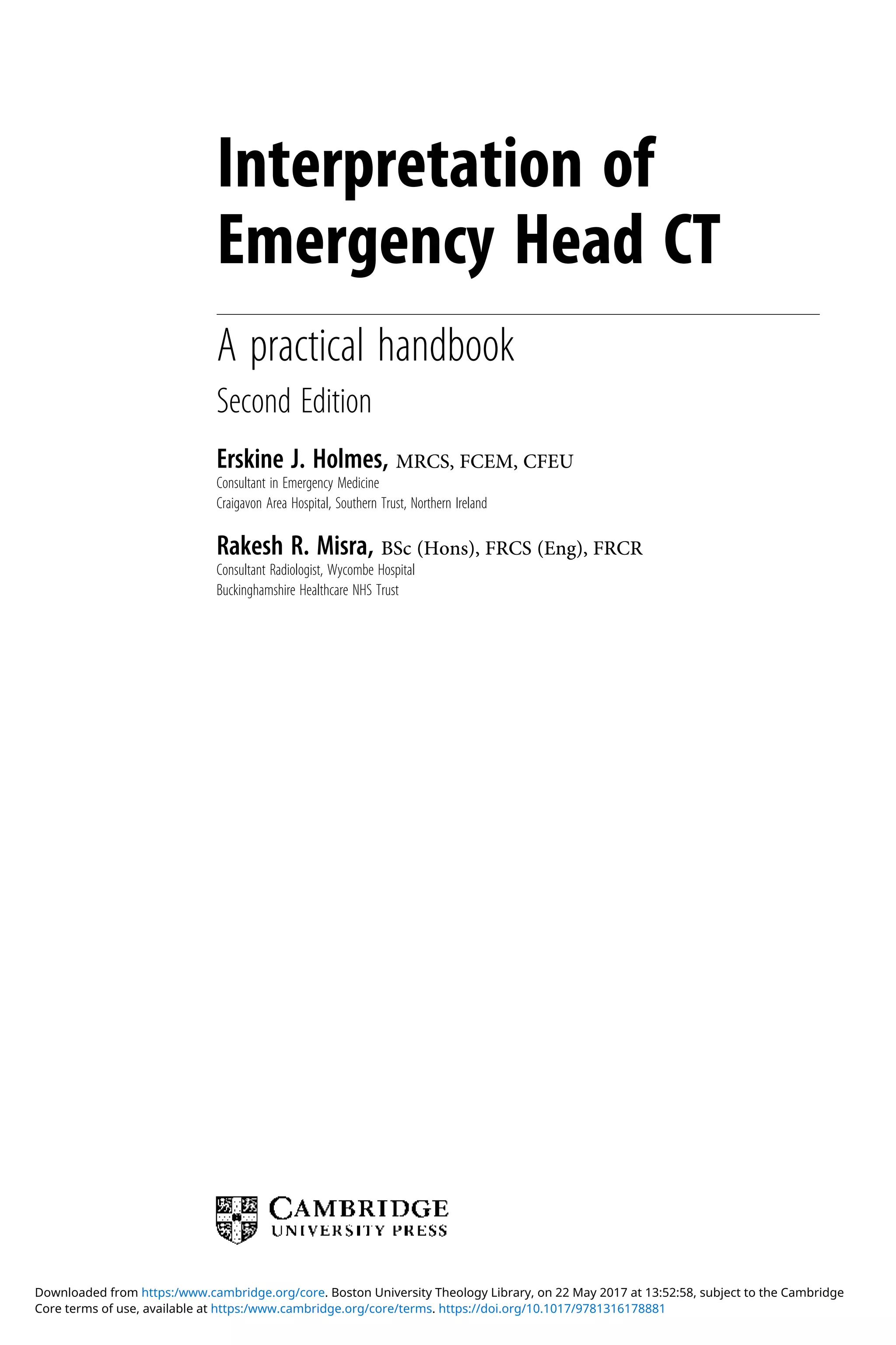 Interpretation of emergency head ct | PDF