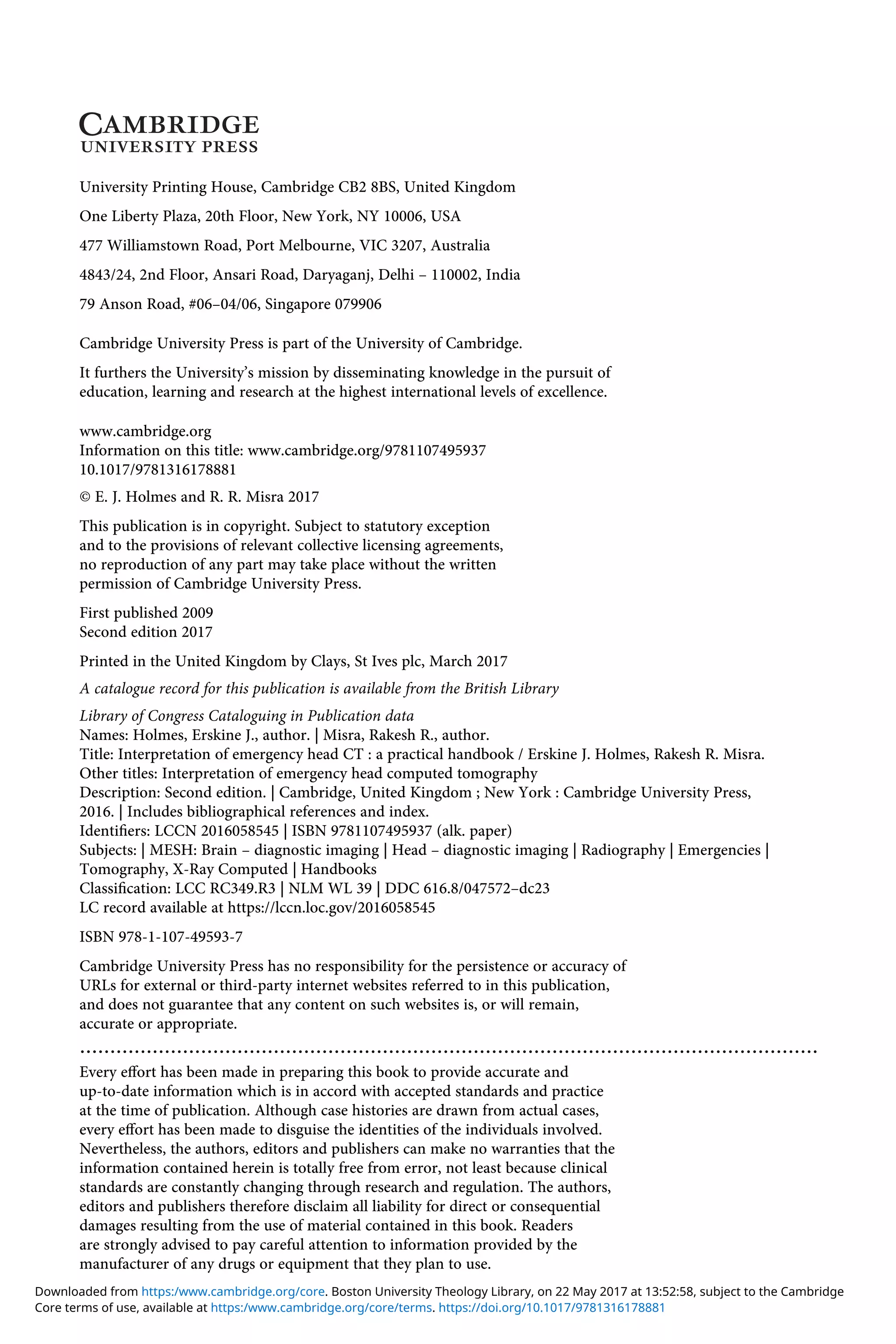 Interpretation of emergency head ct | PDF