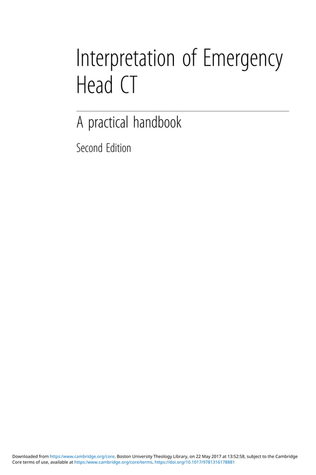 Interpretation of emergency head ct | PDF