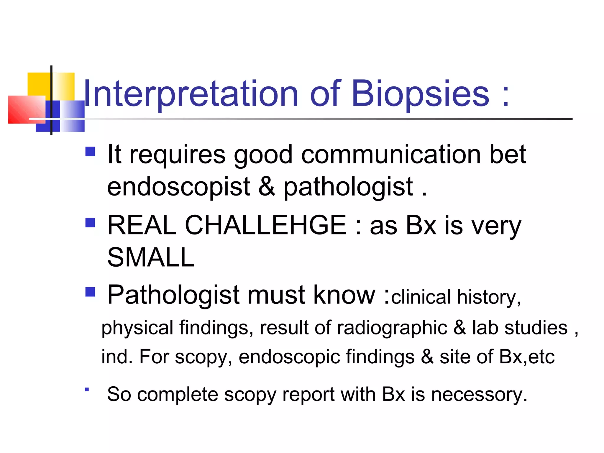 Interpretation of endoscopic intestinal biopsy | PPT