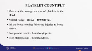 Interpretation of full blood count parameters | PPT
