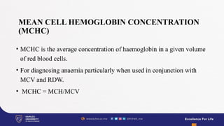 Interpretation of full blood count parameters | PPTX