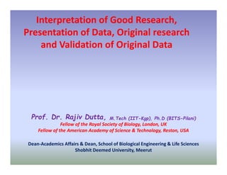 Interpretation of good research | PPT