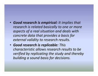 Interpretation of good research | PPT