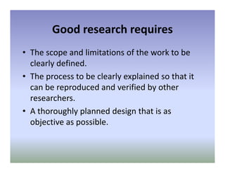 Interpretation of good research | PPT
