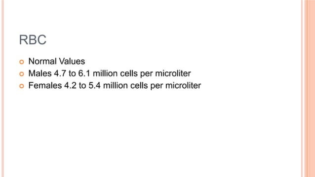 Interpretation of Hb ,CBC and RBC indices | PPTX | Blood Disorders ...