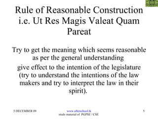 Interpretation of law | ODP