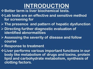 Interpretation of Liver Function Tests | PPTX