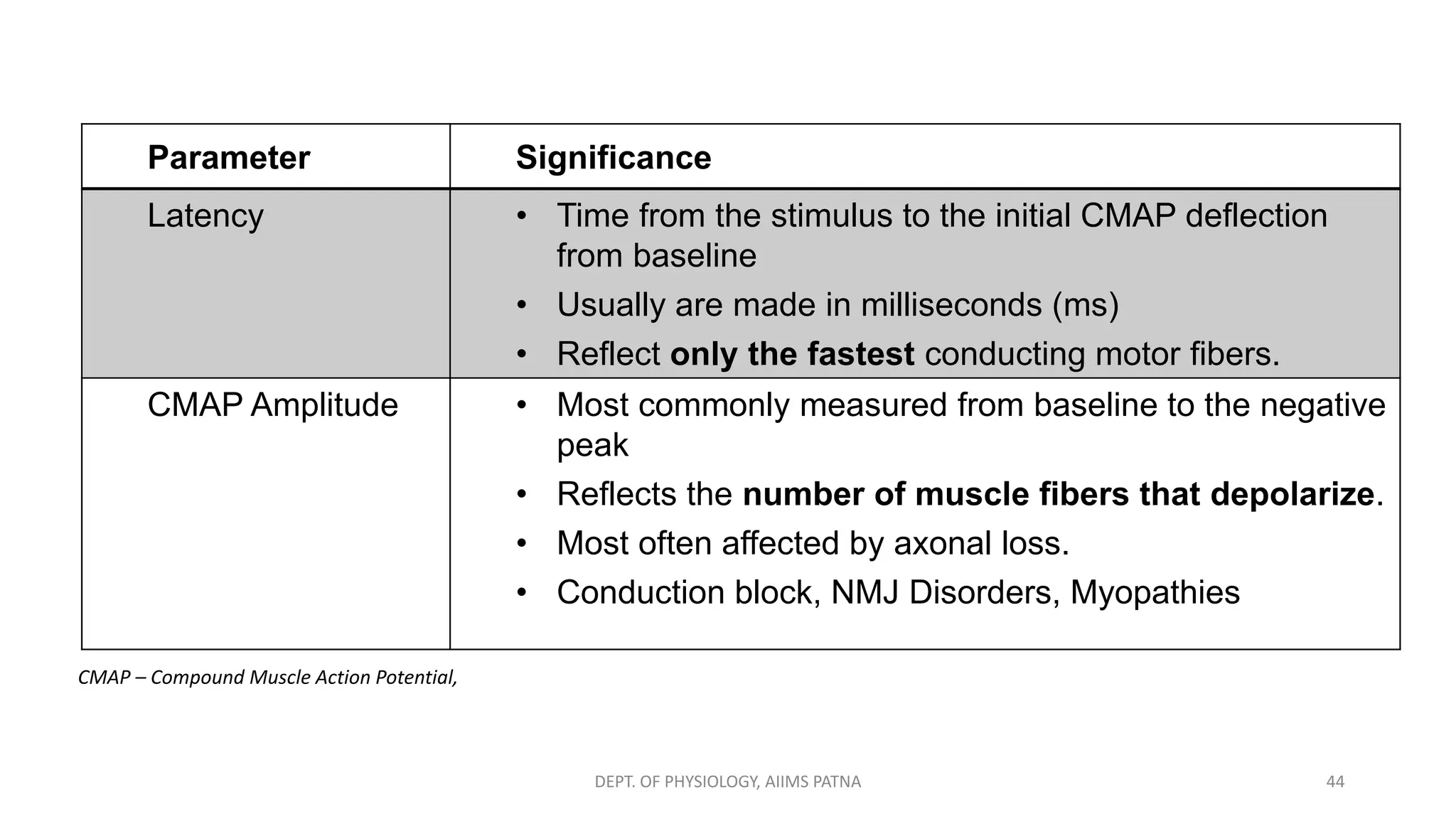 Interpretation of Nerve Conduction Study Findings | PDF