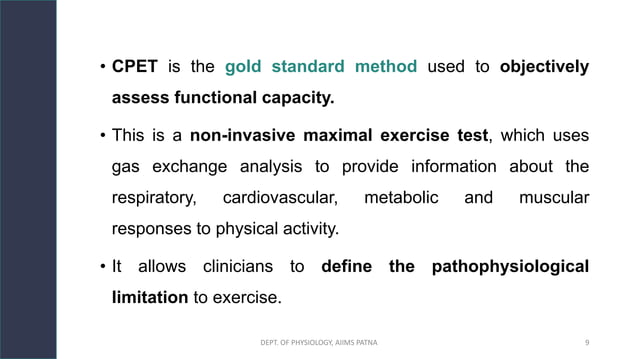 Interpretation of Cardiopulmonary Exercise Testing - Nine Panel Plots | PDF