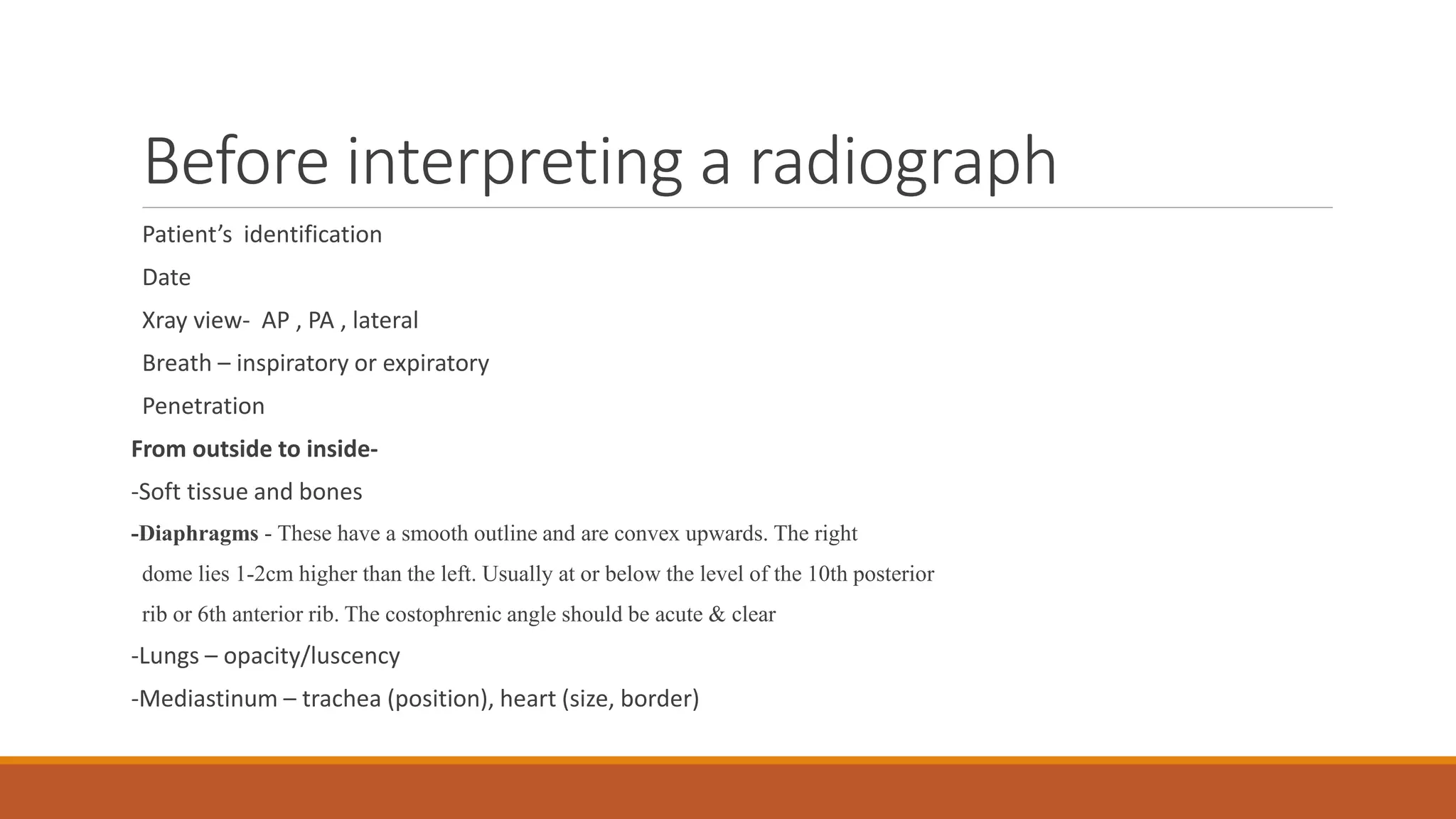 Interpretation of normal radiograph | PPTX