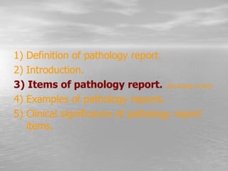 Interpretation of pathology report | PDF
