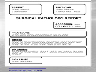Interpretation of pathology report | PDF