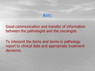 Interpretation of pathology report | PDF