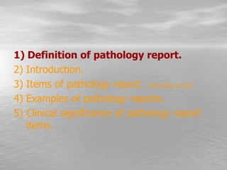 Interpretation of pathology report | PDF