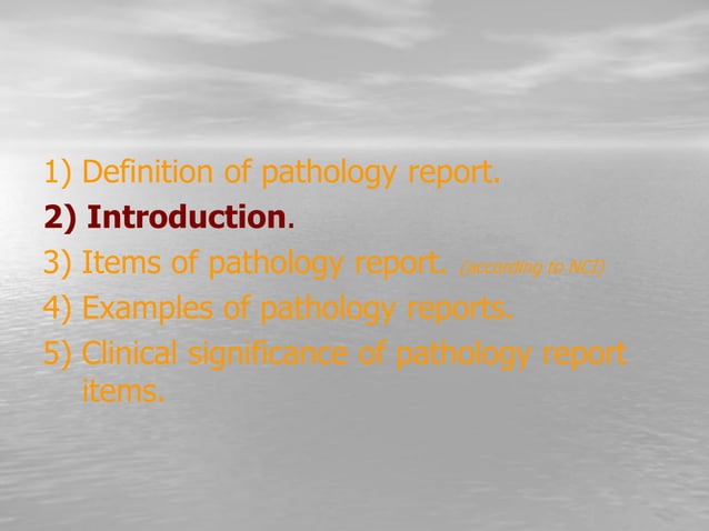 Interpretation of pathology report | PDF