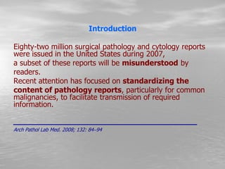 Interpretation of pathology report | PDF