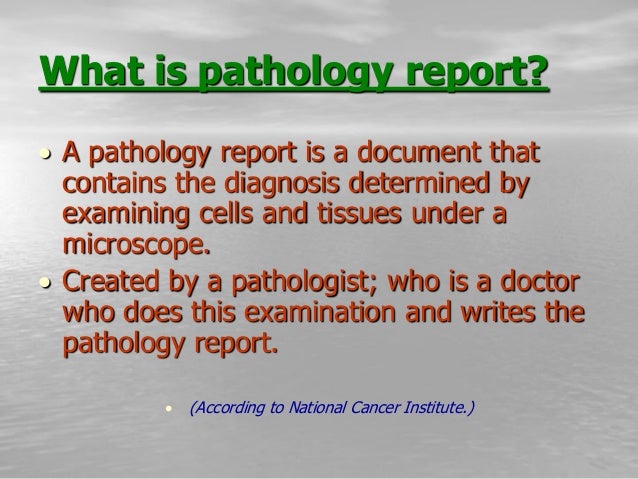 Pathology Report