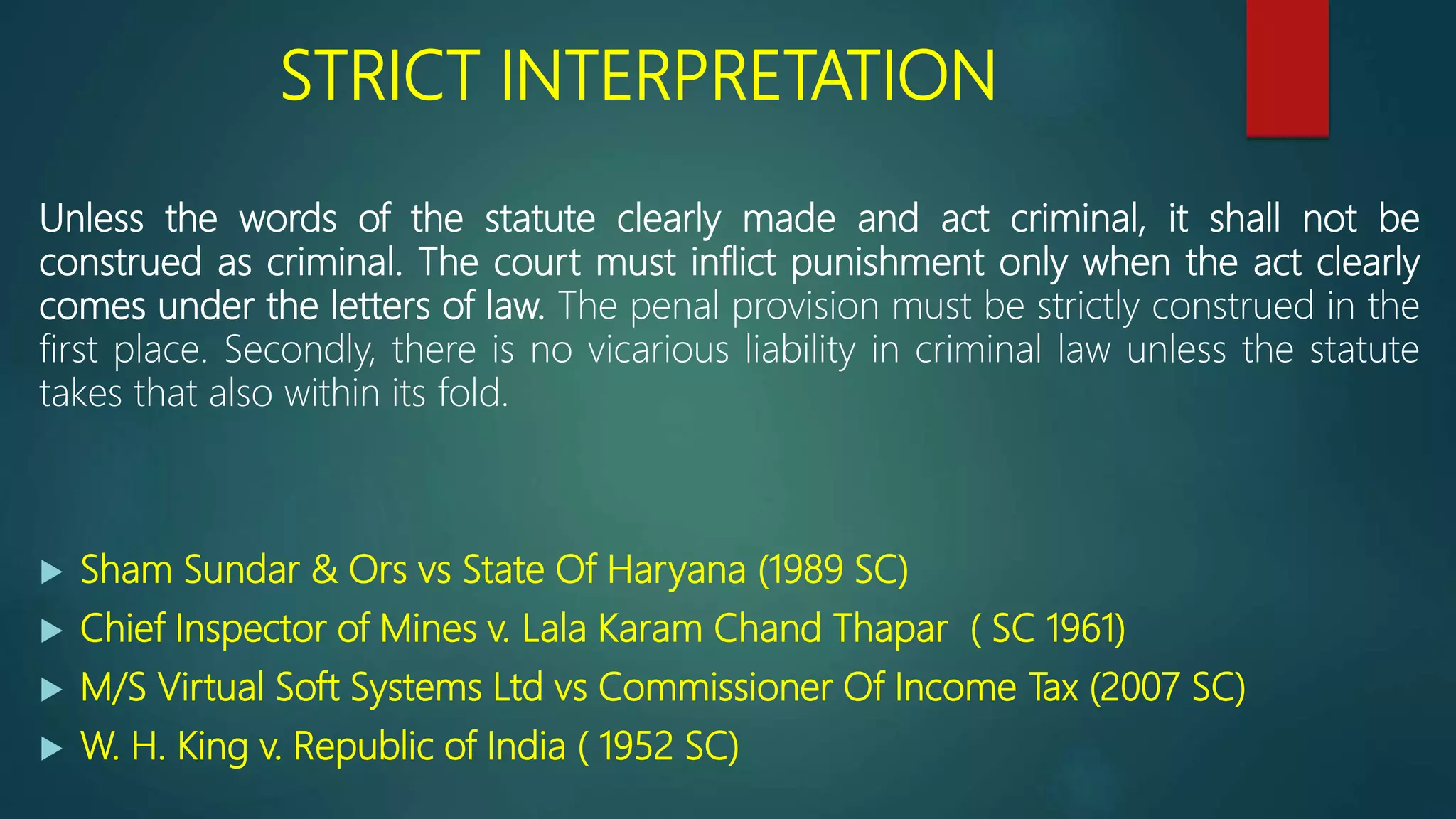 Interpretation of Penal Statutes | PPTX
